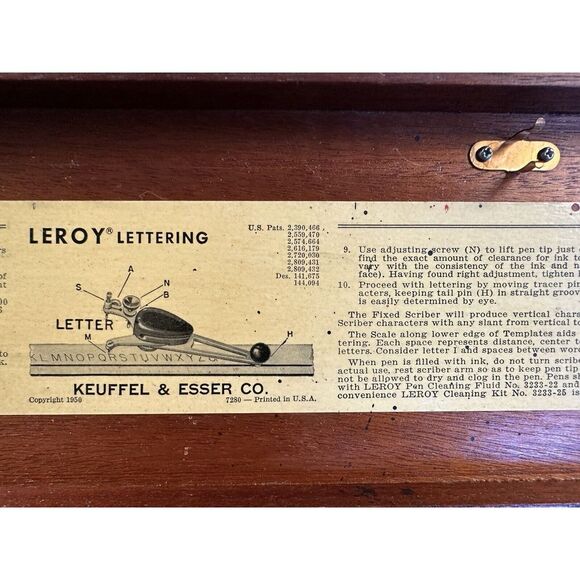 Office | Vintage Keuffel Esser Ke Leroy Lettering Set Drafting Tool ...